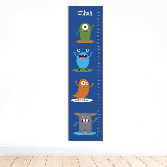 Monster Growth Chart Personalized Growth Chart Monster | Etsy
