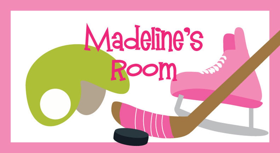 Personalized Hockey Girls DOOR SIGN PLAQUE Wall Art Girls Bedroom - Etsy