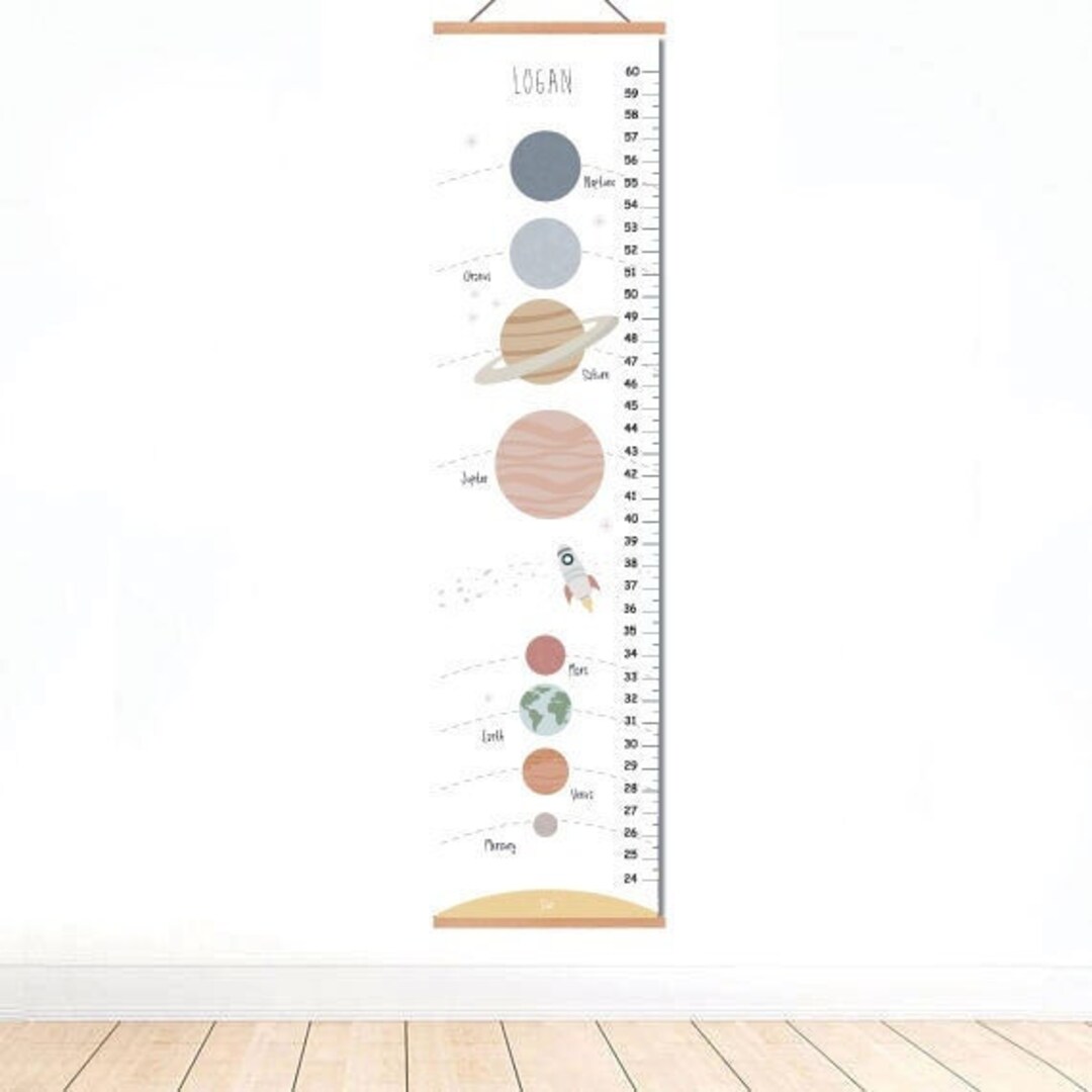 Personalized Solar System Growth Chart , Space Height Chart, Outer ...