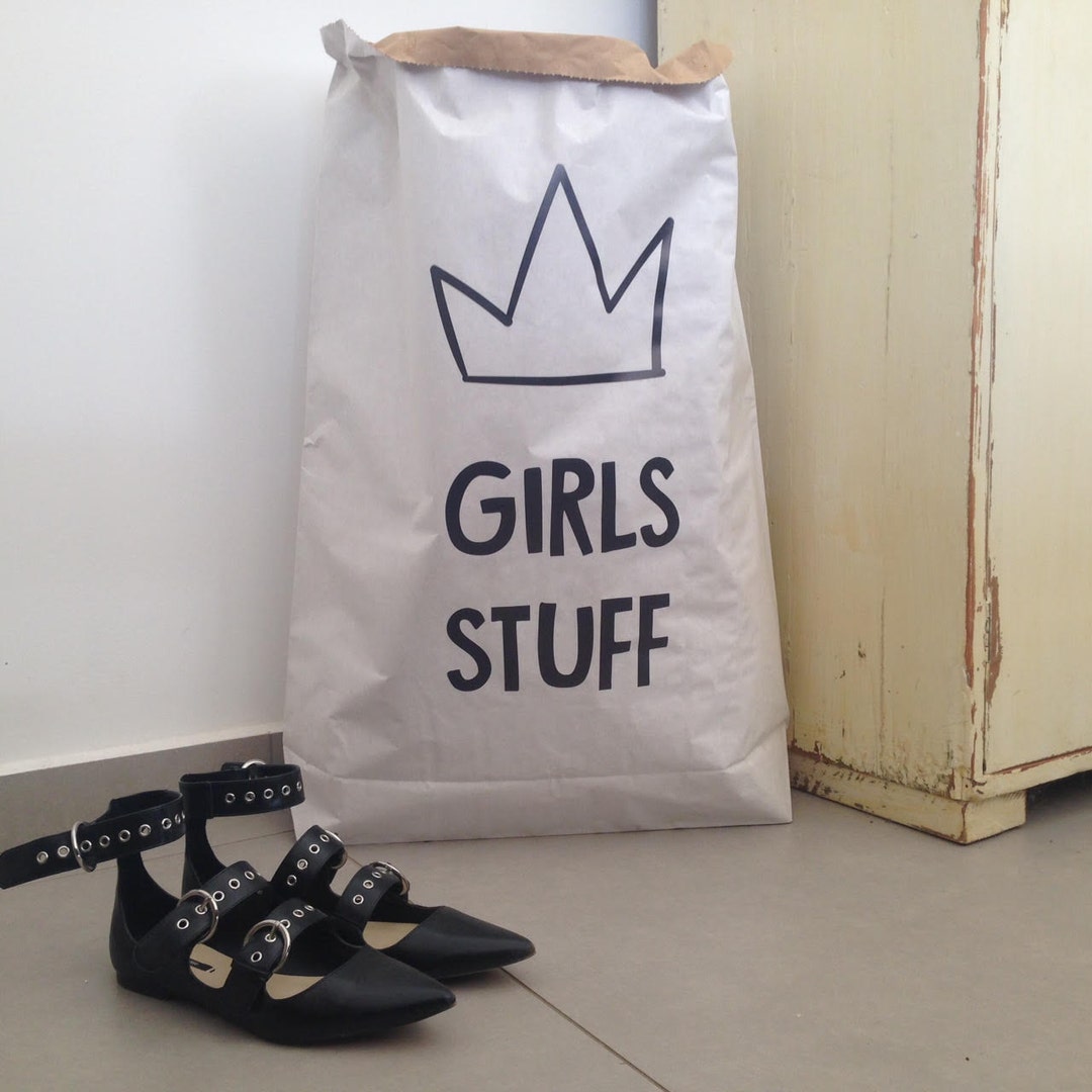 Girls Stuff Paper Bag Storage of Toys - Etsy