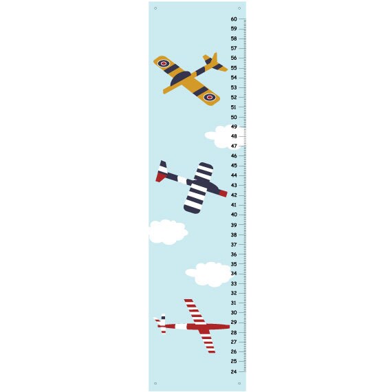 Kids DOOR SIGN Red and Blue Airplane Children's Bedroom Nursery Wall ...