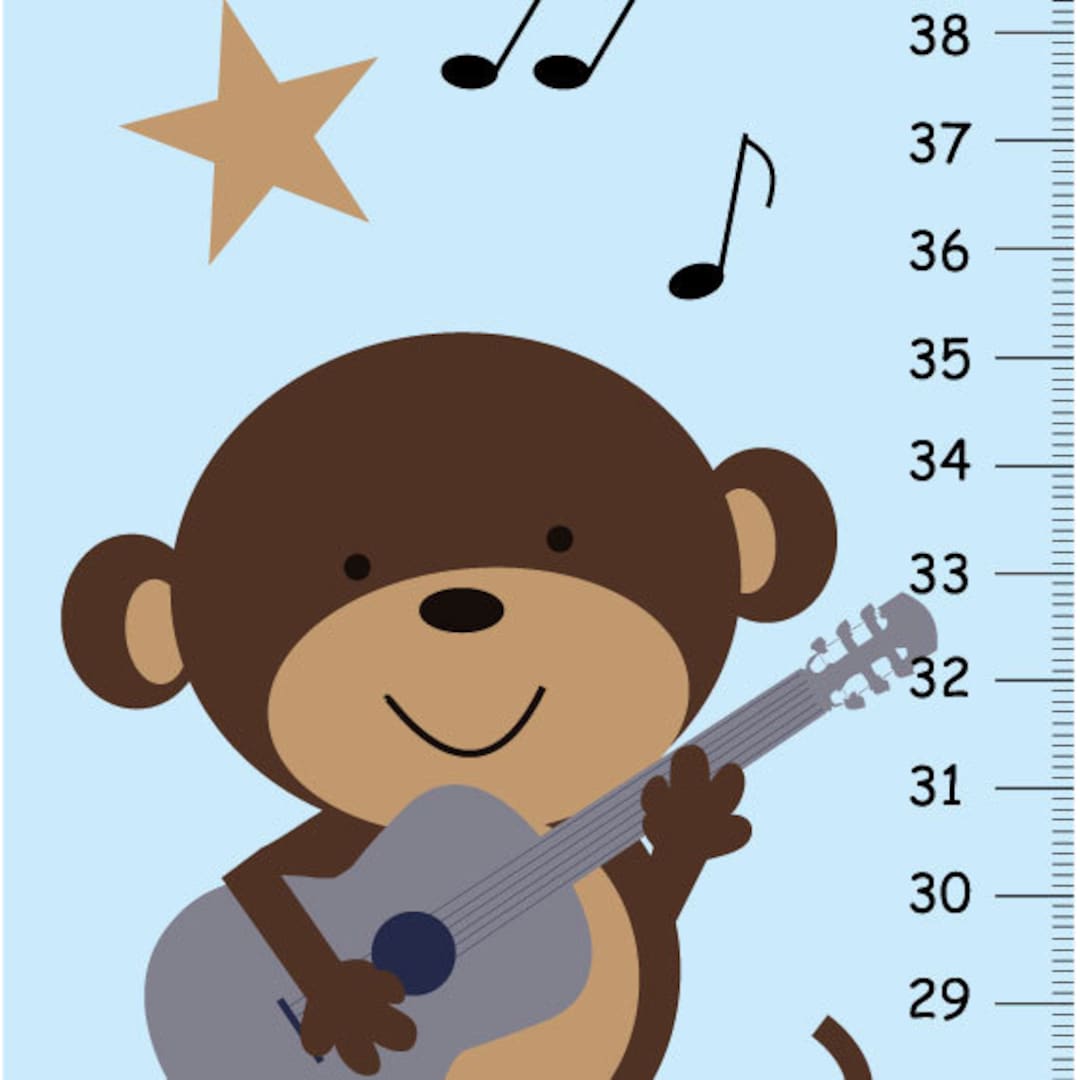 Rockstar Monkey Growth Chart - Etsy