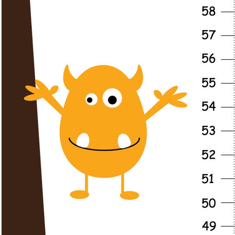 Personalized Monster Canvas Growth Chart - Etsy