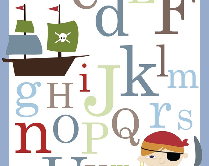 Pirate Alphabet Poster-printable Alphabet-printable Pirate ABC Poster ...