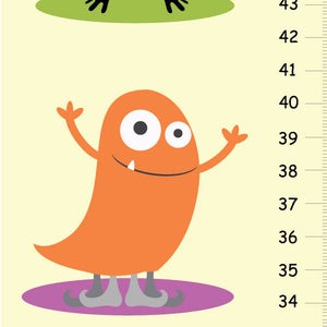 Personalized Monsters Canvas Height Chart, Monster Nursery - Etsy