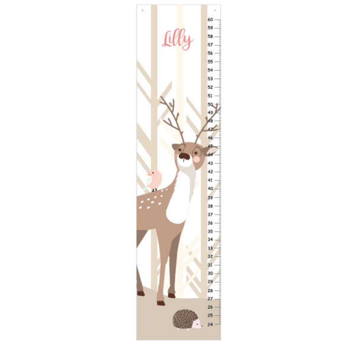 Deer Growth Chart Woodland Forest Personalized GROWTH Chart | Etsy