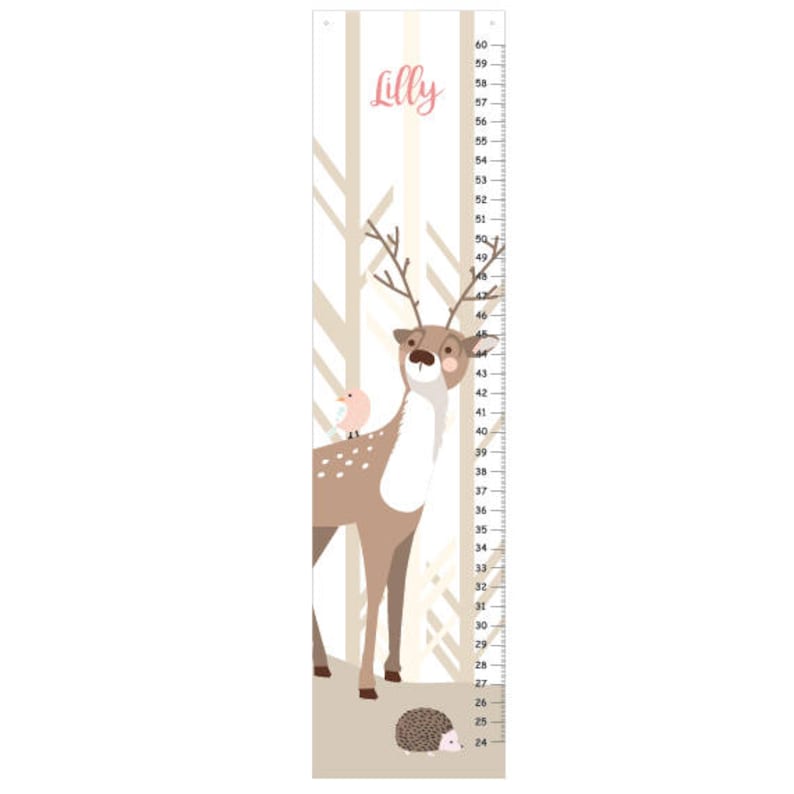 Deer Growth Chart Woodland Forest Personalized GROWTH Chart | Etsy