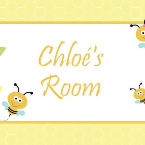 Bumble Bee DOOR SIGN Bedroom Wall Art - Etsy