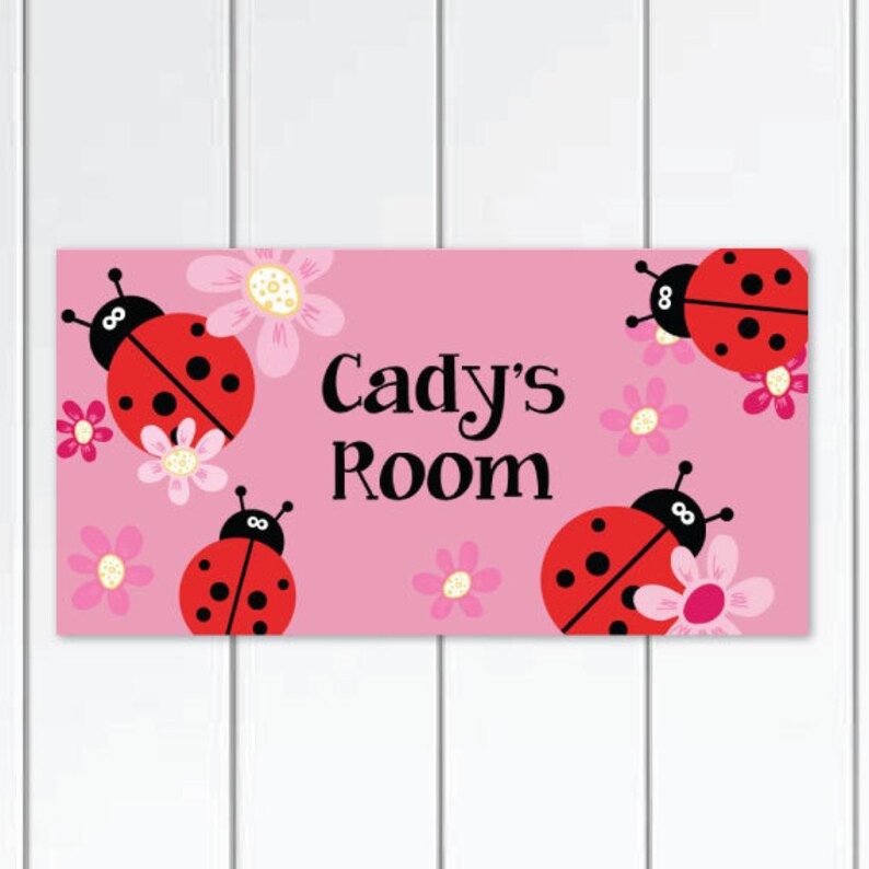 Little Ladybug Baby Girls Nursery DOOR SIGN Kids Wall Art - Etsy