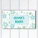 Personalized Green Stars DOOR SIGN for Boys Bedroom and Baby Nursery ...