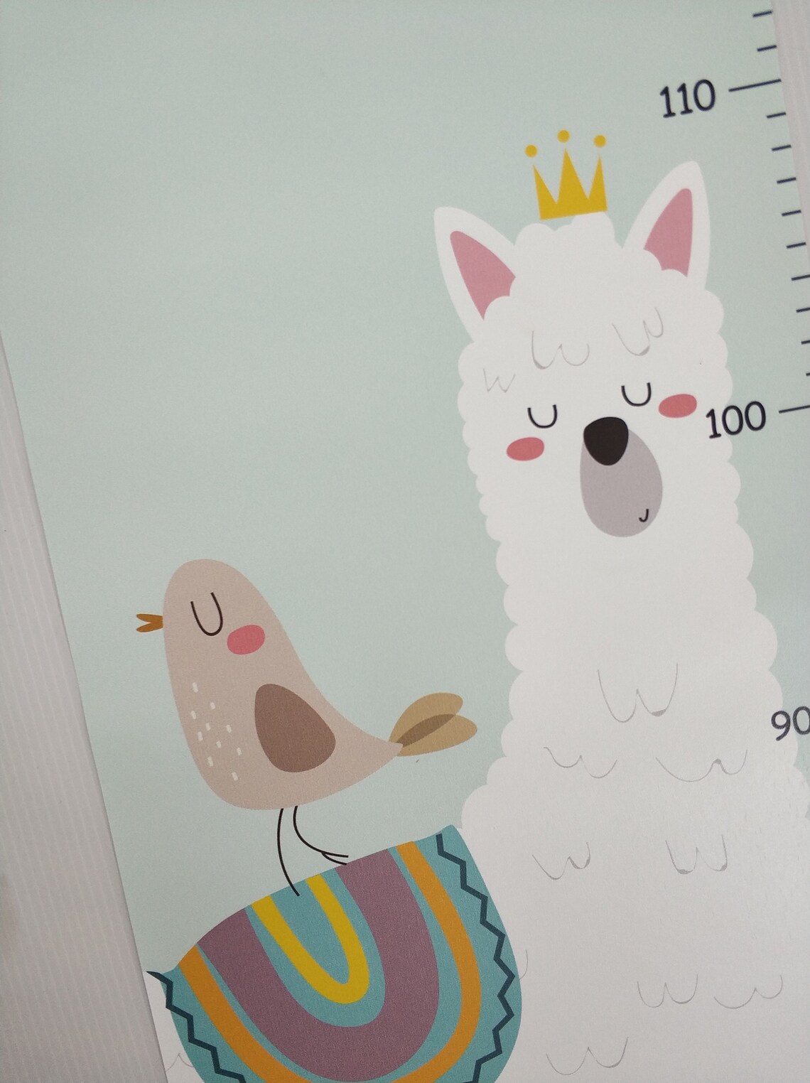 Llama Growth Chart, Llama Wall Art, Llama Nursery Decor, Personalized ...