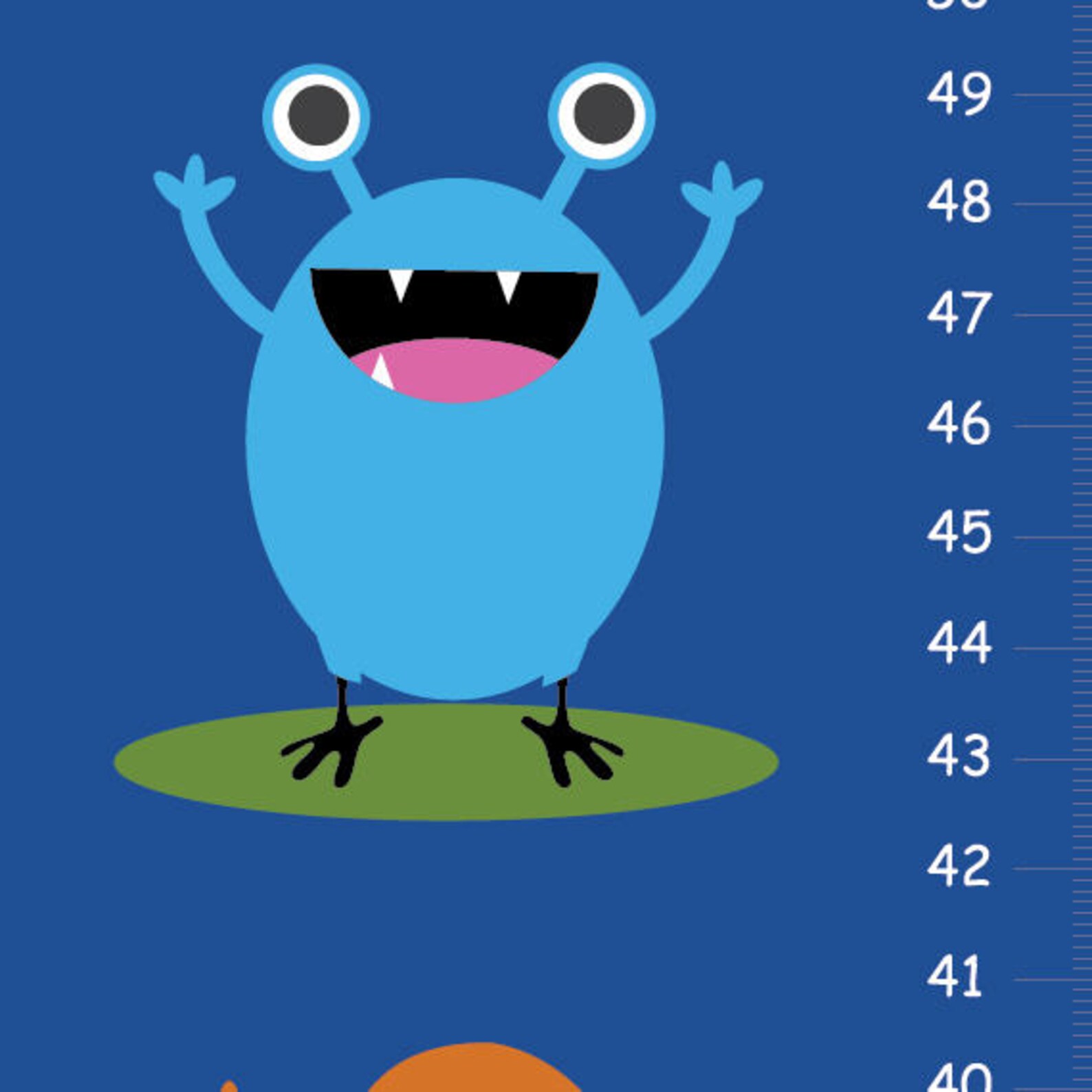 Monster Growth Chart Personalized Growth Chart Monster | Etsy