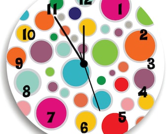 Vibrant Primary Colors Abstract Art Wall Clock - Etsy