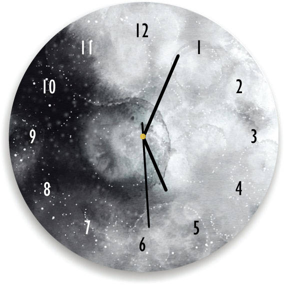 Moon Wall Clock Full Moon Wall Clock Moon Art Watercolor - Etsy