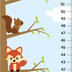 Children Growth Chart - Woodland Forest Friends Height Chart - Etsy