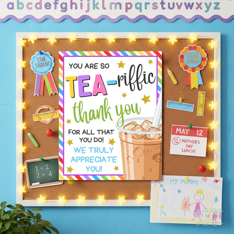 Printable Iced Tea Appreciation Sign, You're Tea-riffic Instant Print ...