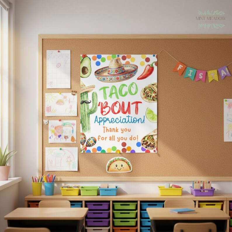 Printable Teacher Week Appreciation Sign, Holy Guacamole, Nacho Average ...