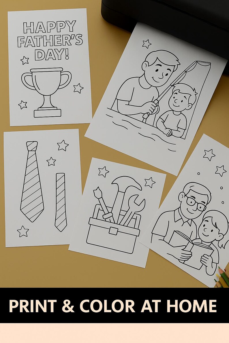 20 х Father’s Day Coloring Pages | Printable Father’s Day Activity Book ...