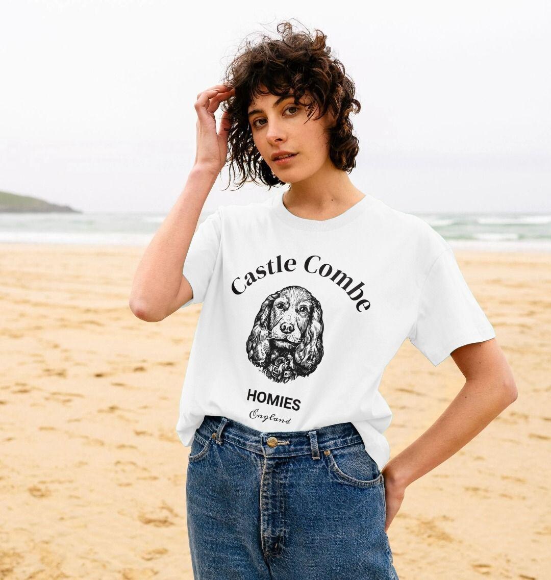 Womens Organic Cotton T Shirt Castle Combe Homies Vintage Spaniel Tee ...