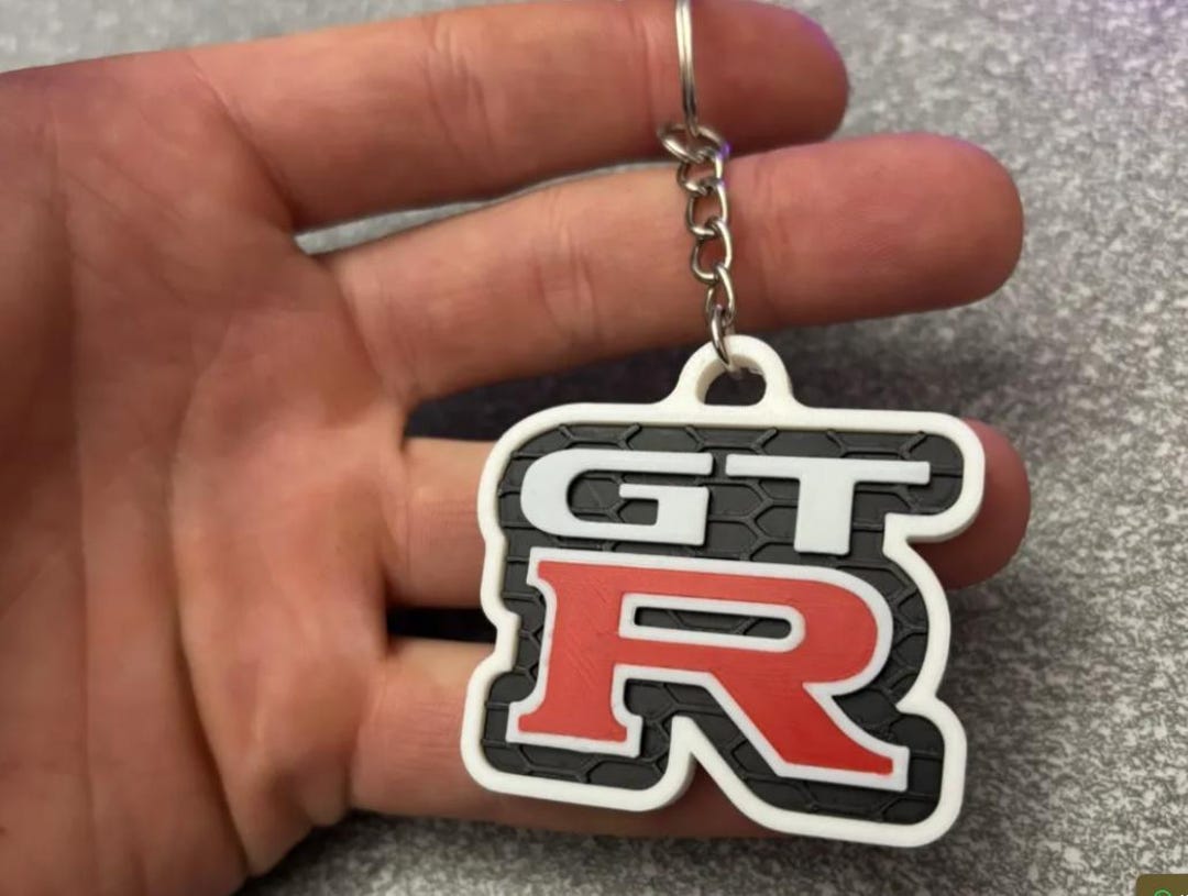 GTR Keychain STL 3MF File – 3D Printable Nissan Car Logo Accessory, No ...
