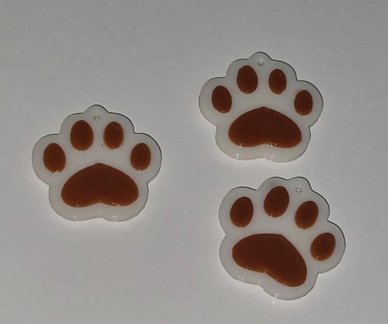 Cute Paw Keychain STL File | 3D Printable Animal Paw Keyring | Cat Dog ...