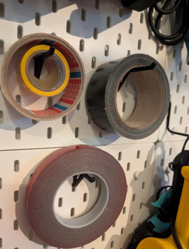 IKEA Skadis Pegboard Hook Set 3D Printer File | Strong Tape Holder ...