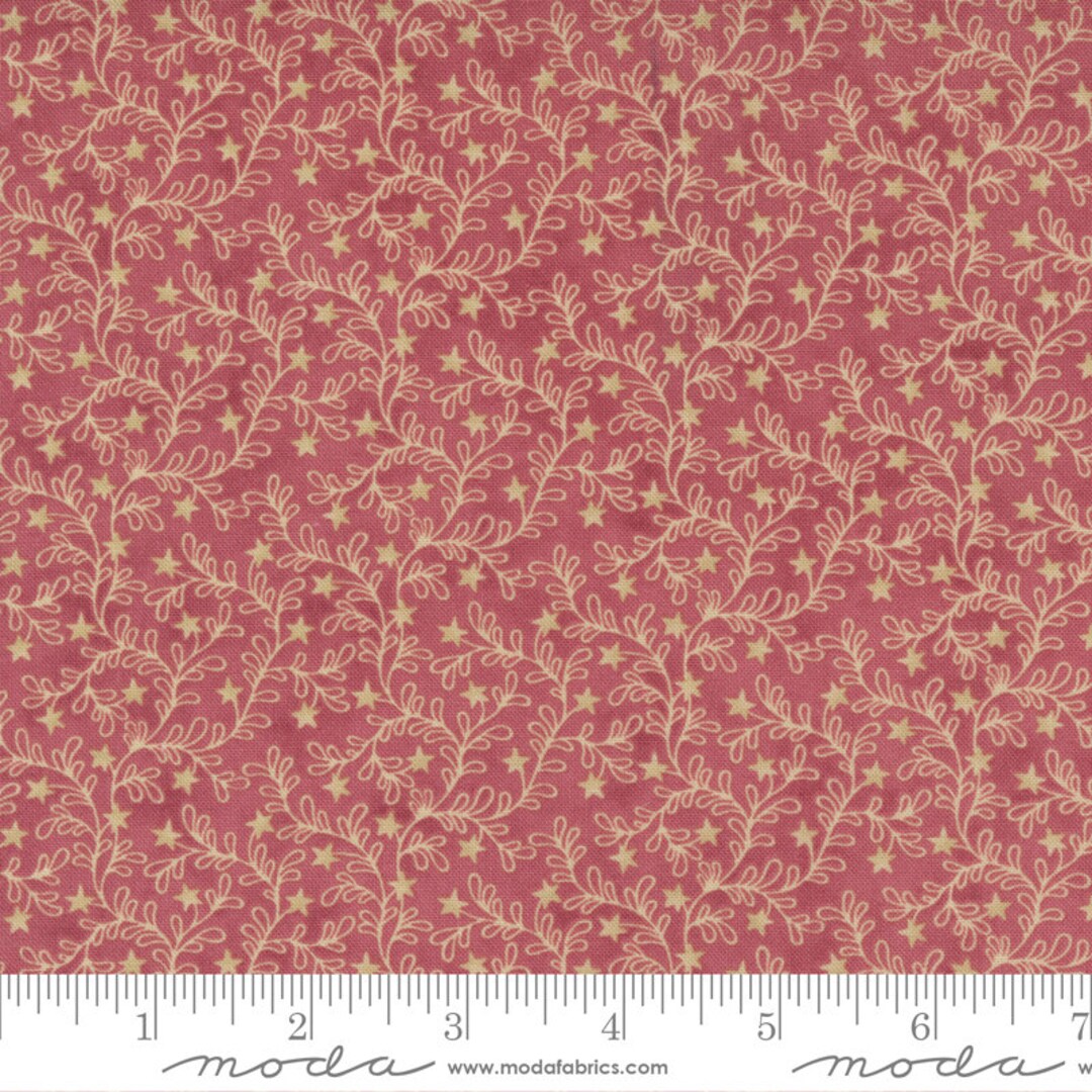 Threads That Bind Moss Rose Vine in Rose by Blackbird Designs for Moda ...