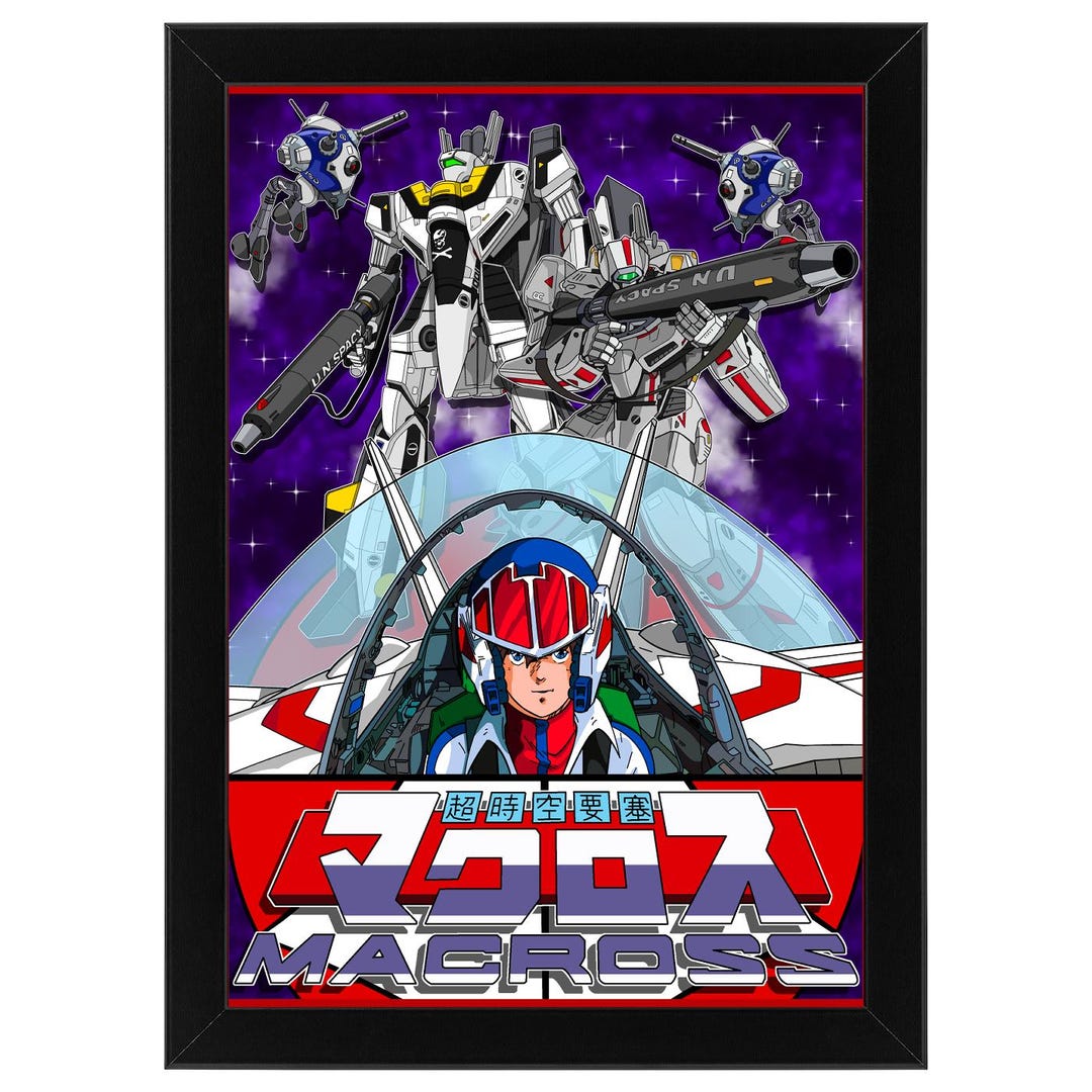 Macross Robotech, Framed Poster, Artist-designed, Digital Artwork - Etsy