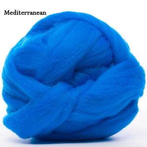 Merino Wool Roving 4oz - 22.5 Micron, 20 Blue and Violet Colors ...