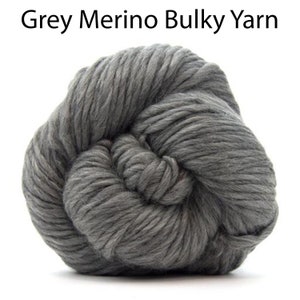 200 Grams Grey Merino Super Chunky Yarn - Etsy