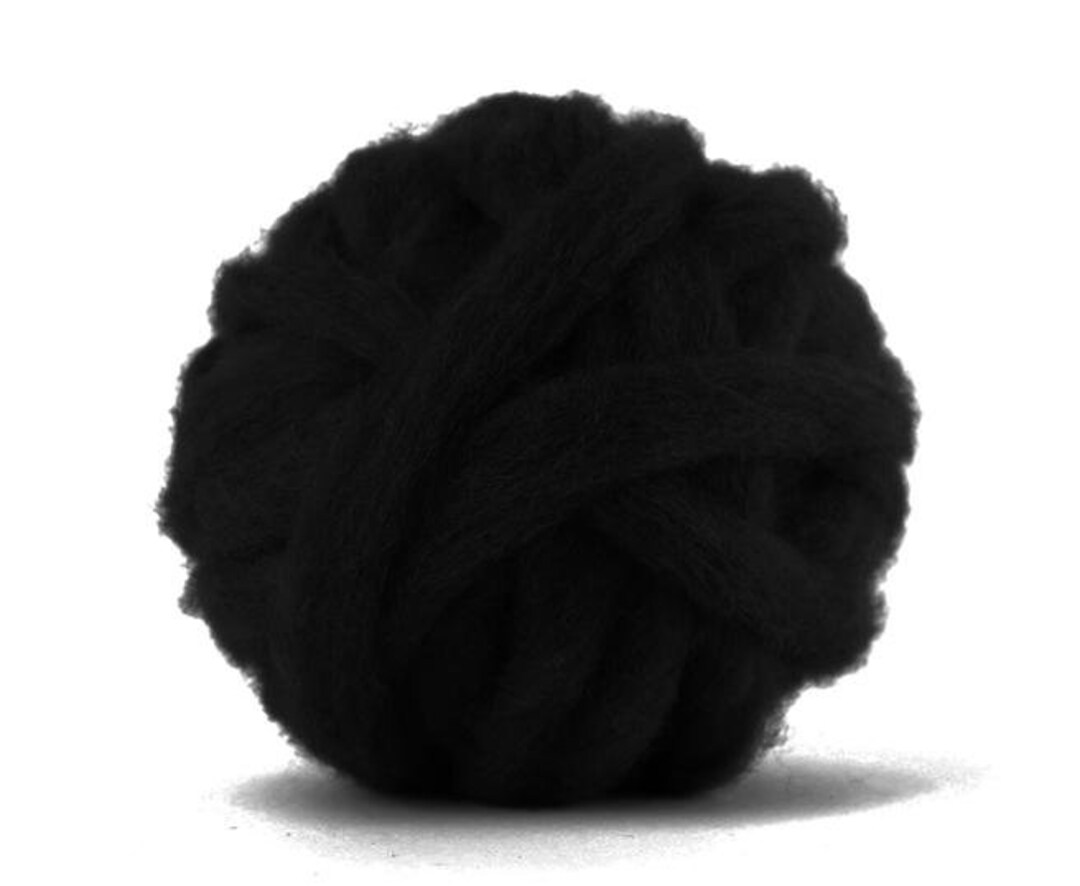 Corriedale Bulky Wool Roving Black 4 Ounces - Etsy