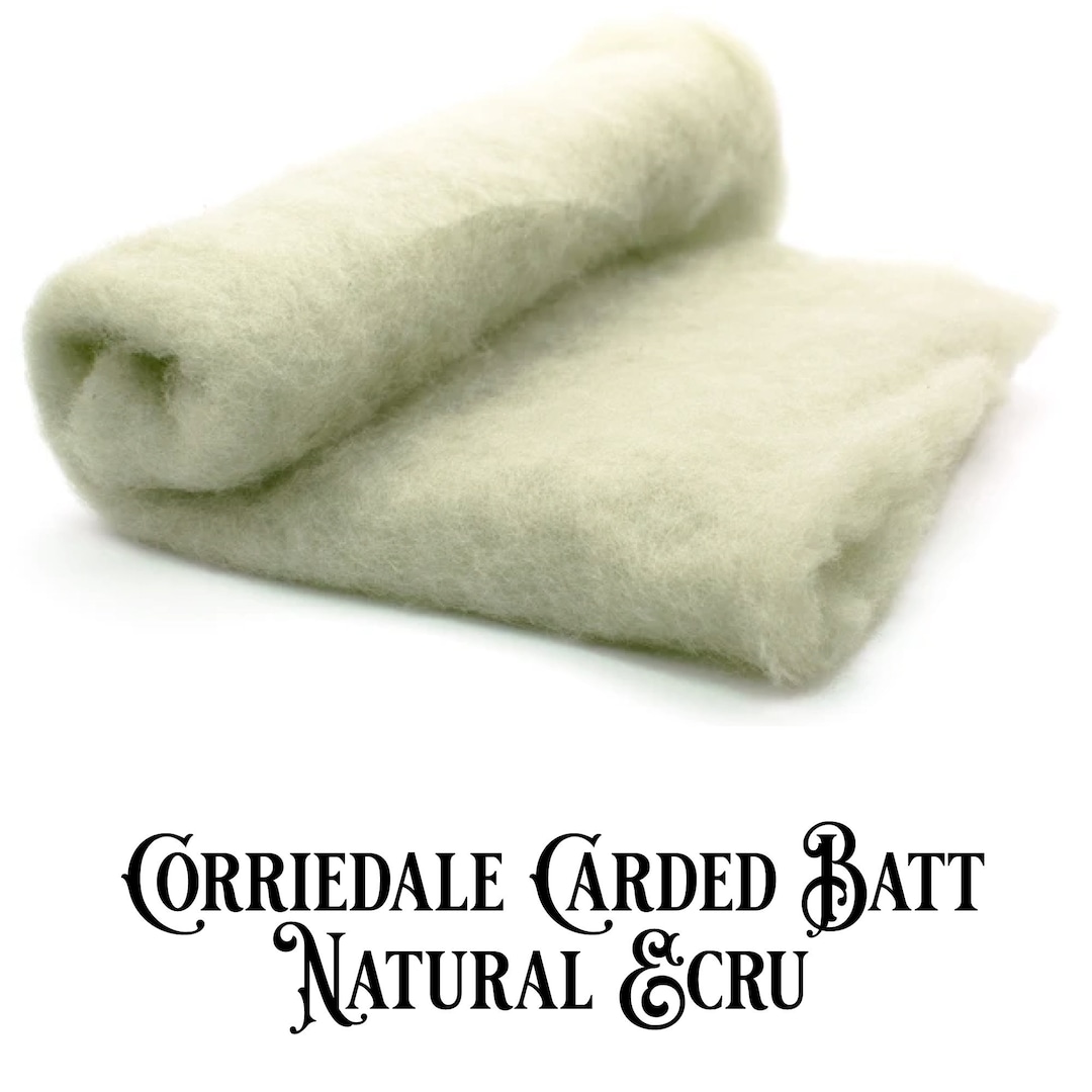 Carded Fiber Batt - Corriedale Wool - ECRU - 7 Oz - Etsy