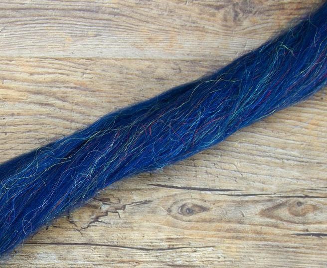Merino and Sparkle Roving - Glitzy Ocean 4oz - Etsy