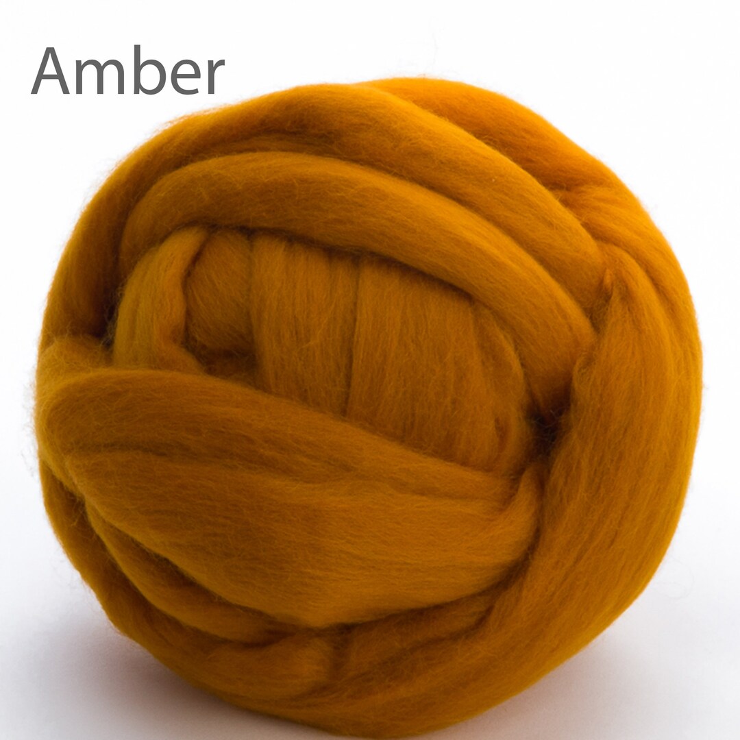 Merino Wool Top - 22.5 Micron -amber - 4 Ounces - Etsy