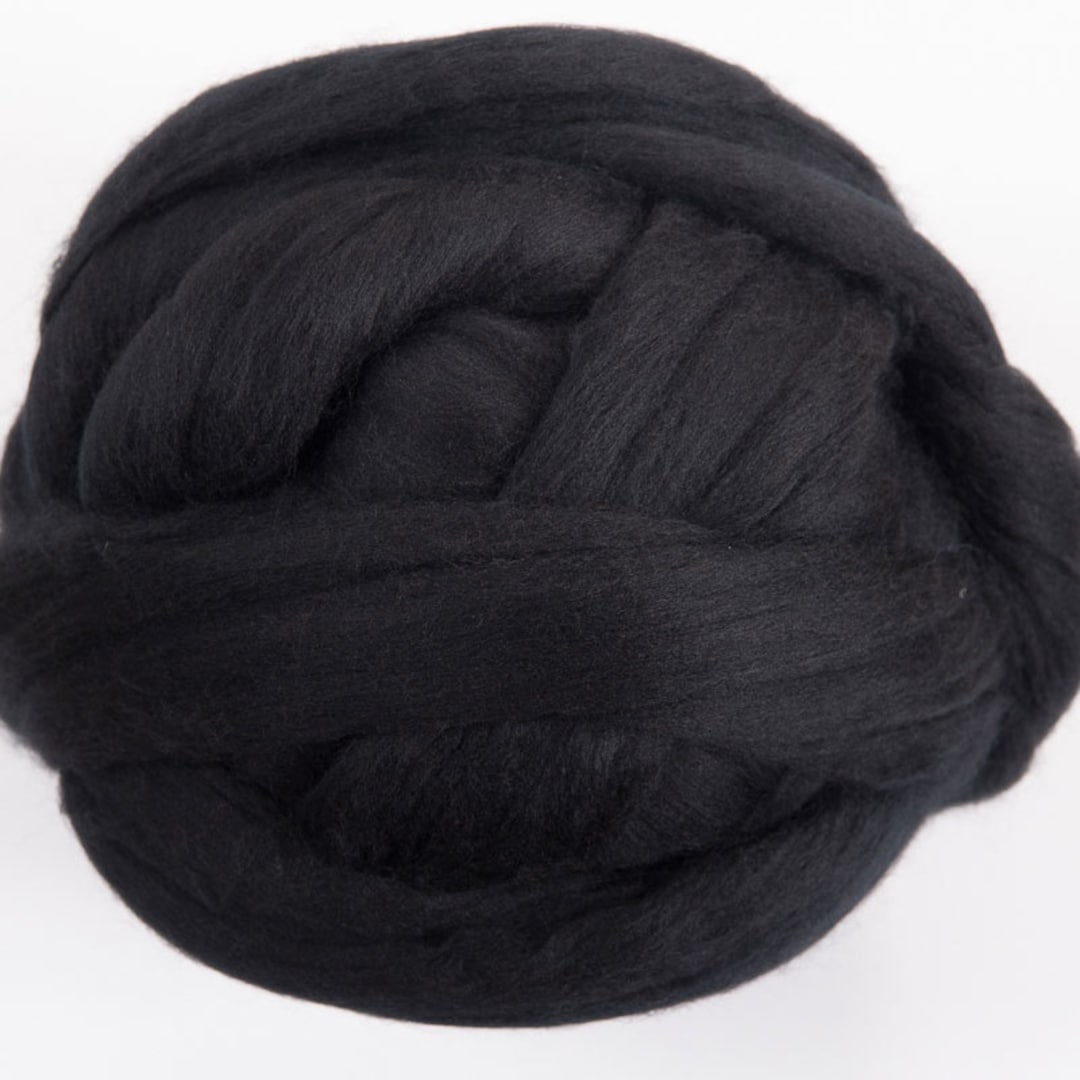 Superfine Merino Wool Roving Black 16 Ounces - Etsy