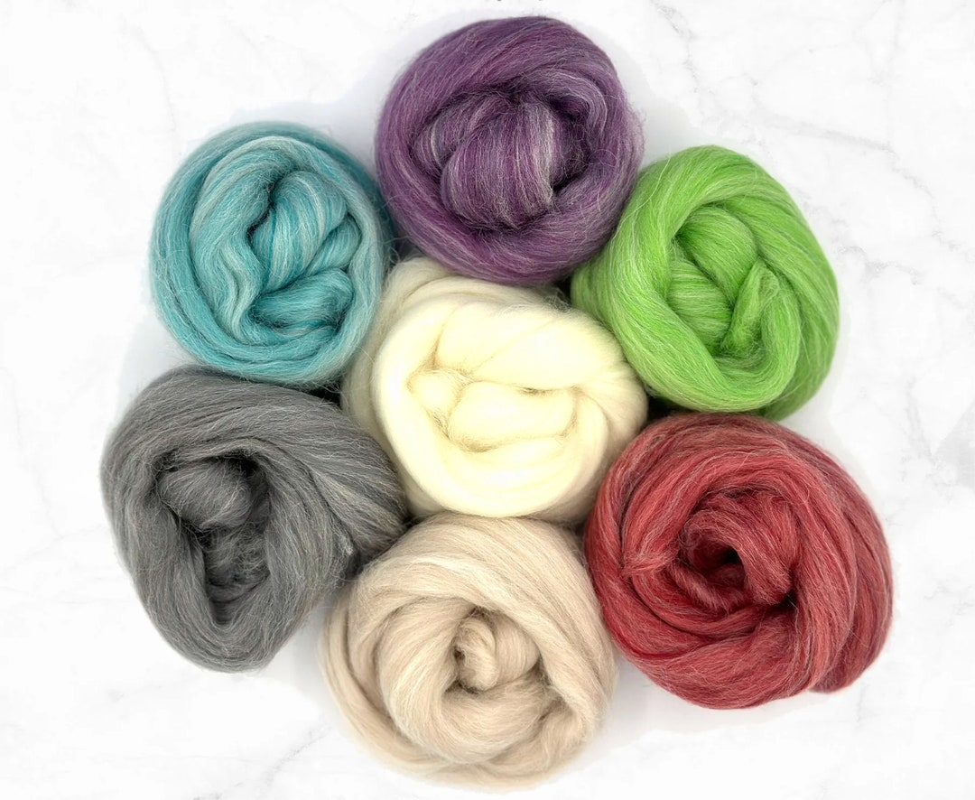4 Oz Merino and Alpaca Roving Combed Top Available in Six Colors - Etsy