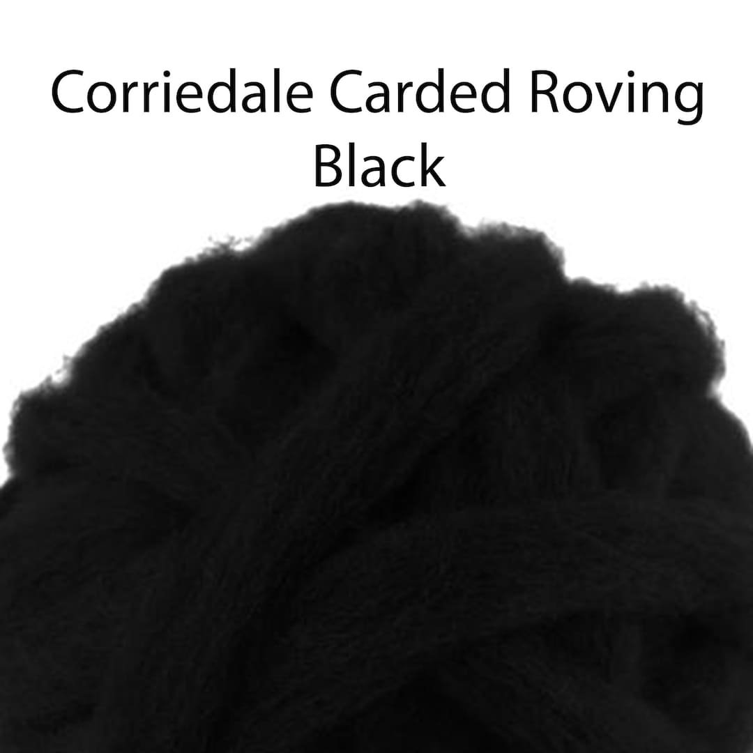 Corriedale Bulky Wool Roving - Black - 4 Ounces - Etsy
