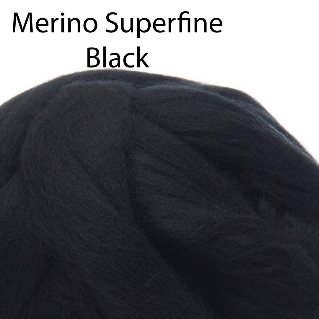 Superfine Merino Wool Roving - Black - 16 Ounces - Etsy