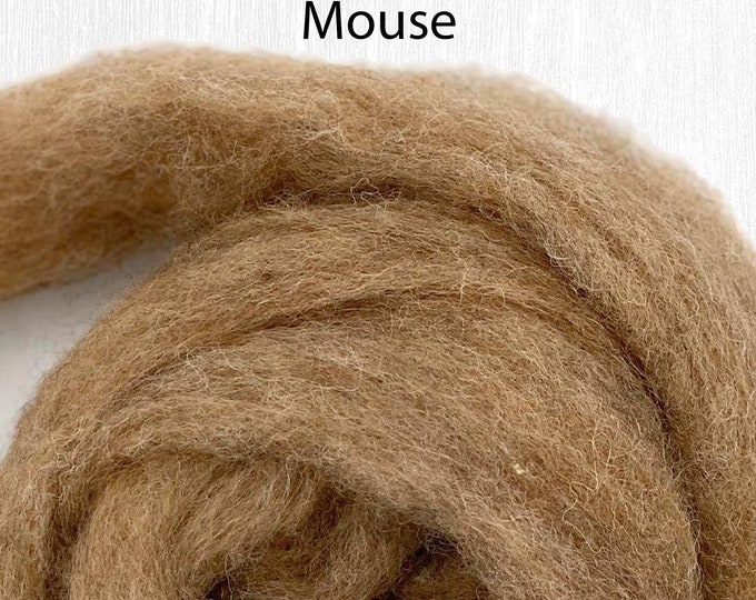 Corriedale Bulky Wool Roving - Mouse - 4 Ounces - Etsy