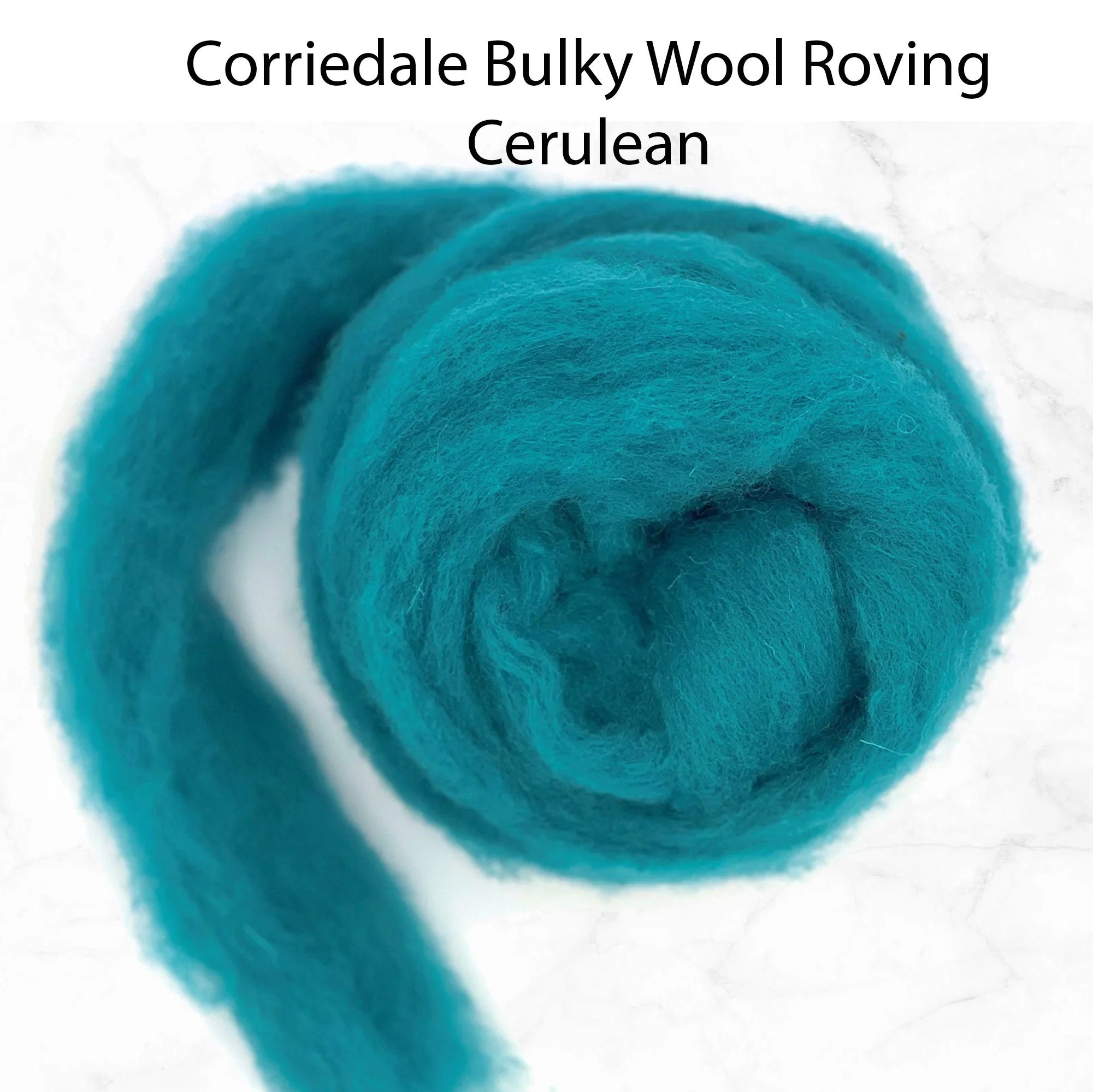 Corriedale Bulky Wool Roving - Cerulean - 4 Ounces - Etsy