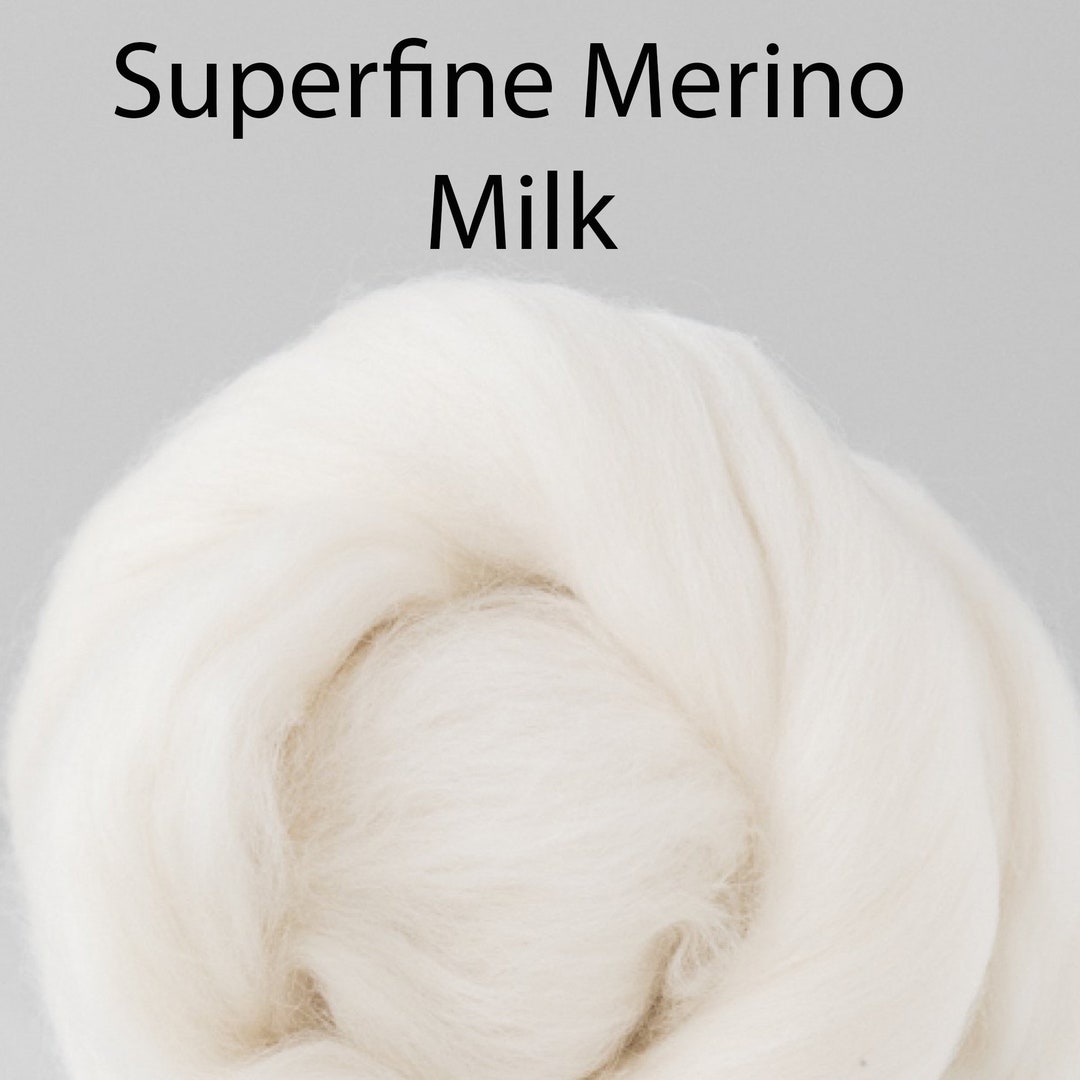 Superfine Merino Wool Top 16 Oz - 19 Micron - Milk - Etsy