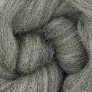 Merino Natural Grey Wool 16 Oz, Spinning Fiber, Combed Top, Wool Roving ...