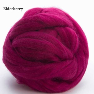 Merino Wool Roving 4 Oz - 22.5 Micron, 21 Red Colors Available, Combed ...