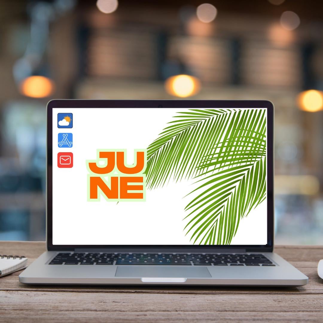 June Laptop Wallpaper or Screensaver White Background - Etsy