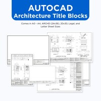 Autocad Title Block Template Bundle: Minimalist Architecture DWG, DWT ...