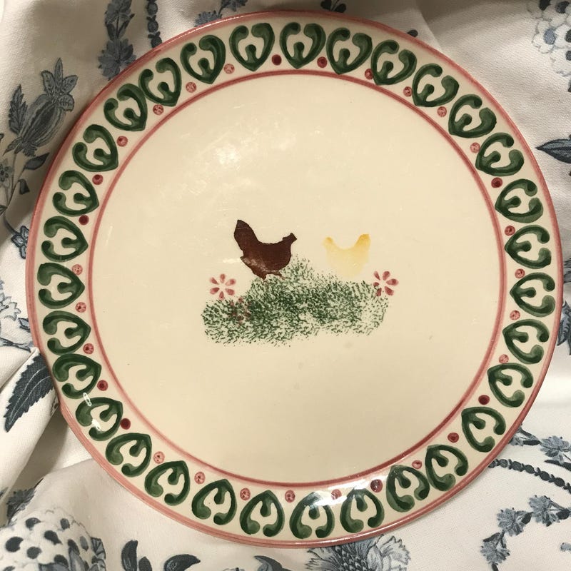 Vintage Plate Chicken - Etsy UK