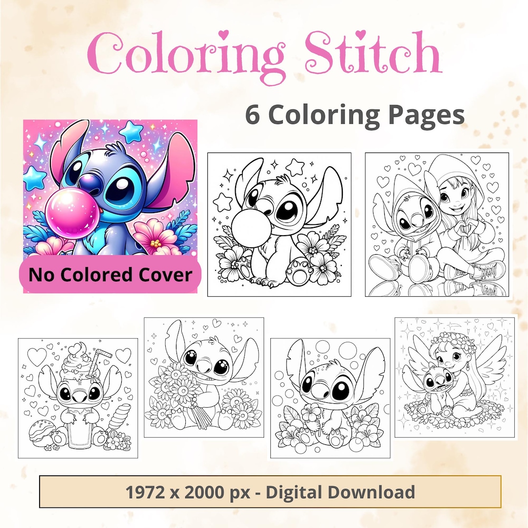 Best Seller Stitch Coloring Pages | Cute Stitch Coloring for Kids ...