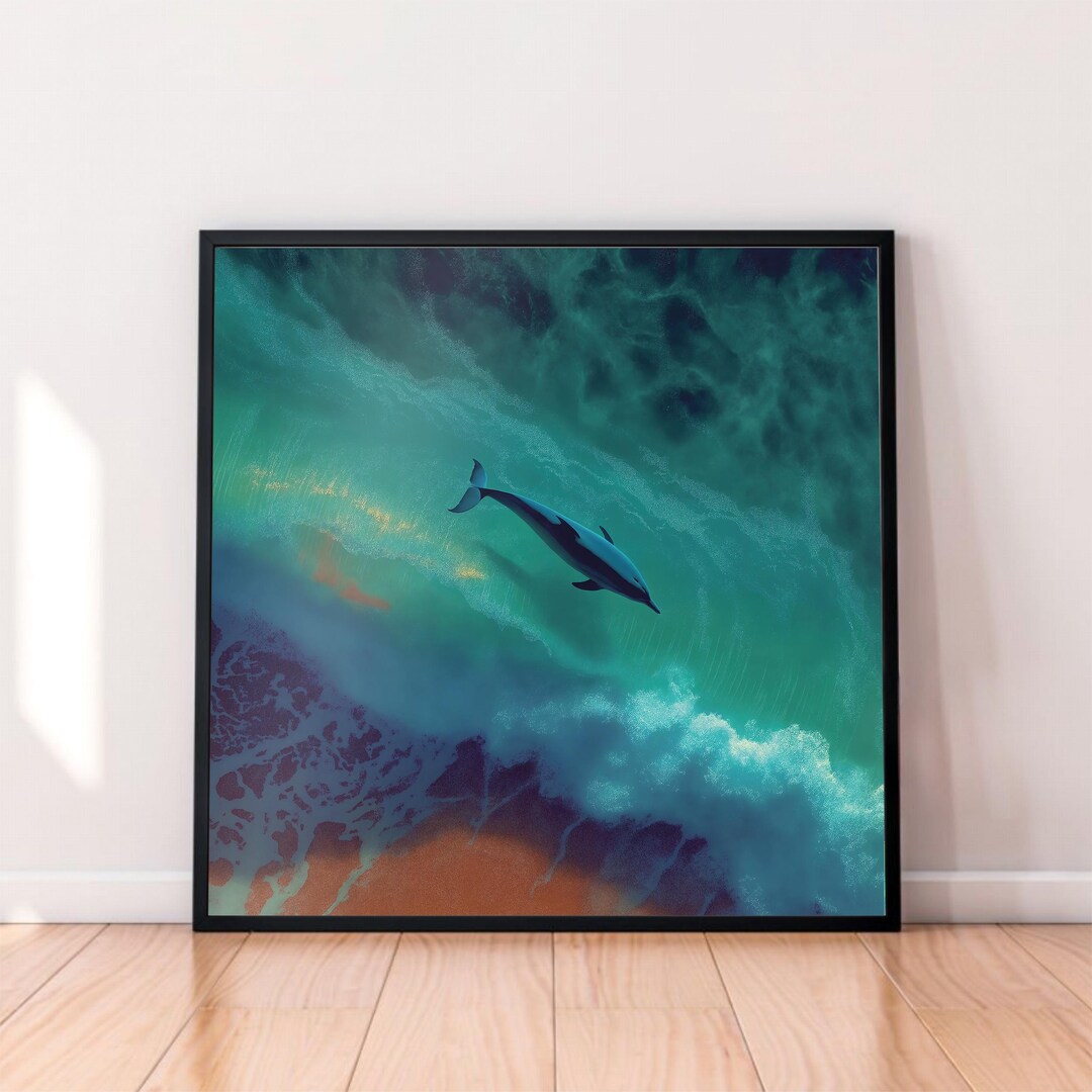 Lucid Icons No.04 – Dolphin Dream | Surreal Ocean Poster | Utopixi ...