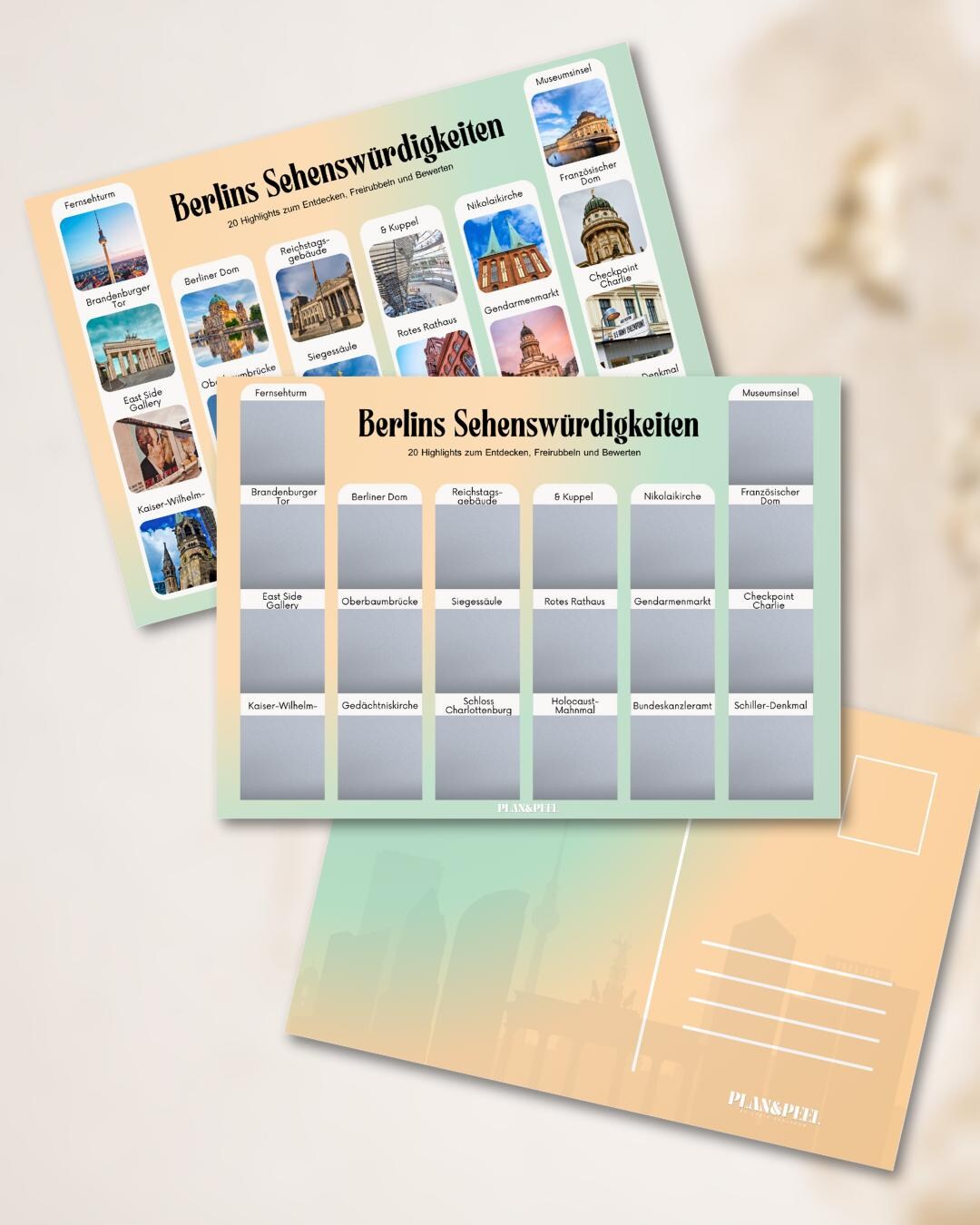 Scratch Map Berlin Sights, Bucket List Cities Germany, Postcard ...