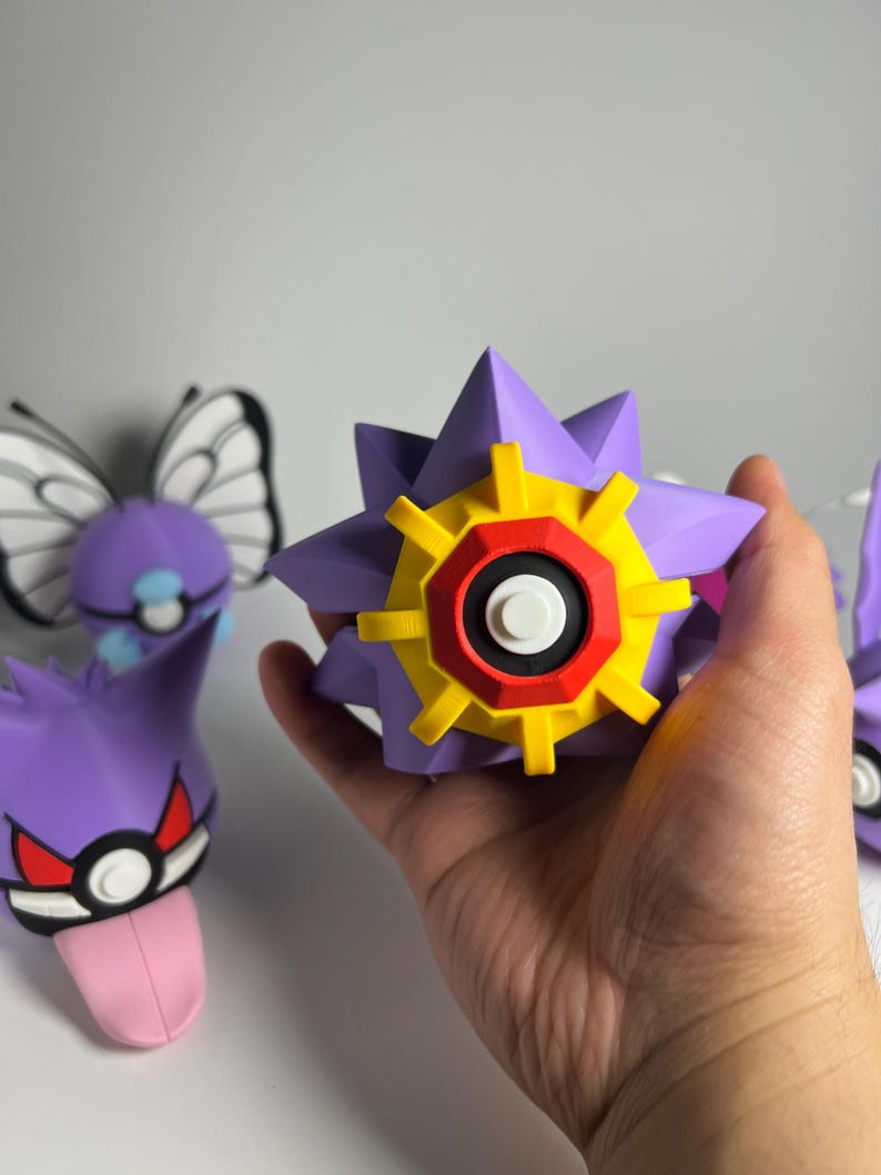 Purple Pokémon Inspired Display | 3D Printed Collector Desk Decor ...